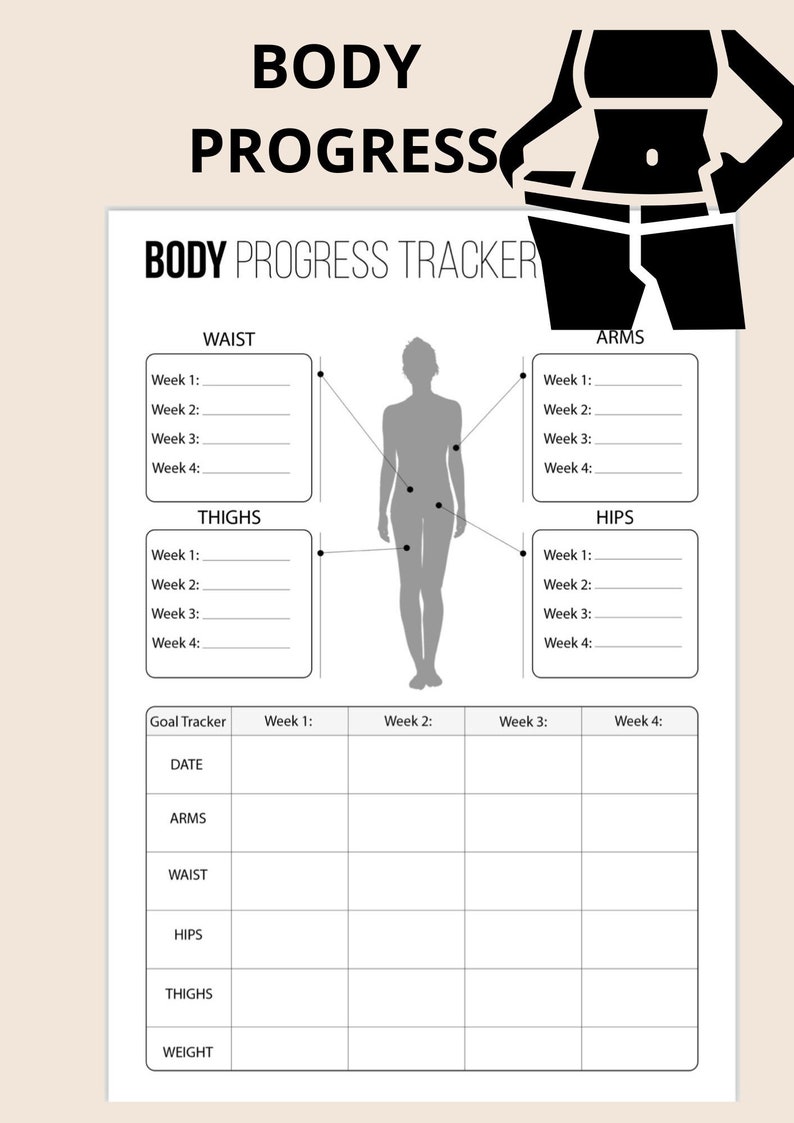 Body Progress Tracker, Body Measurements Tracker PDF - Before ...