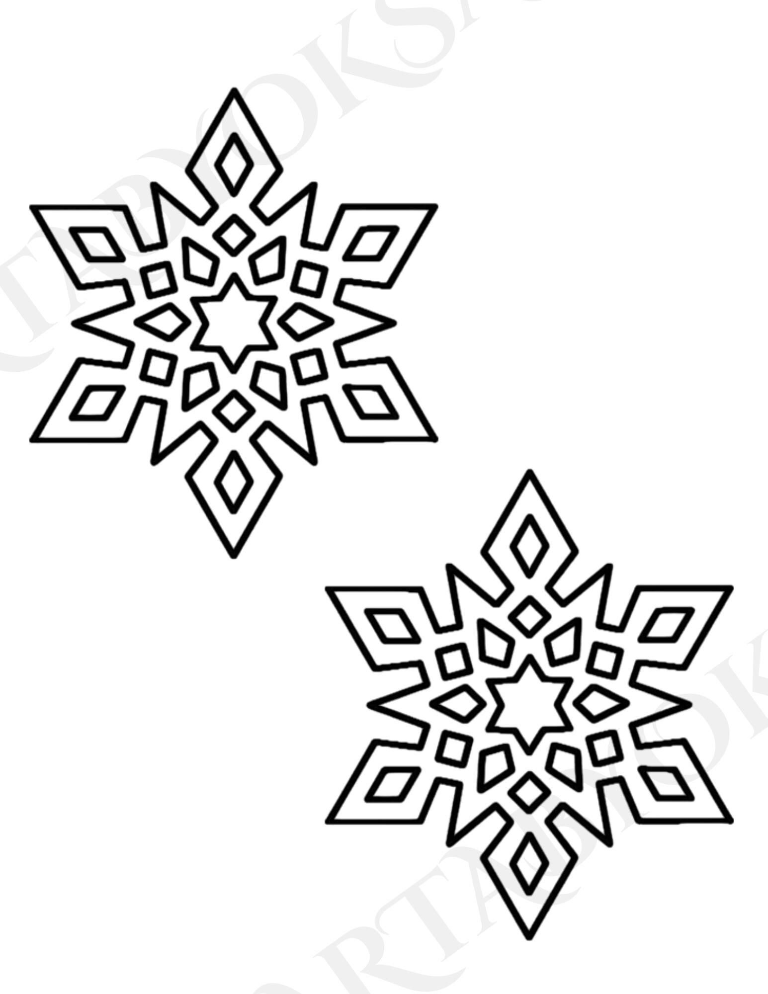 Snowflake Cutout Template Easy, DIY Snowflake Cutout, Kids Crafts ...