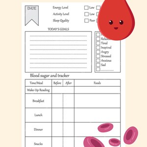 Weekly Diabetes Record PDF Printable Diabetes Tracker Sheet Insulin ...