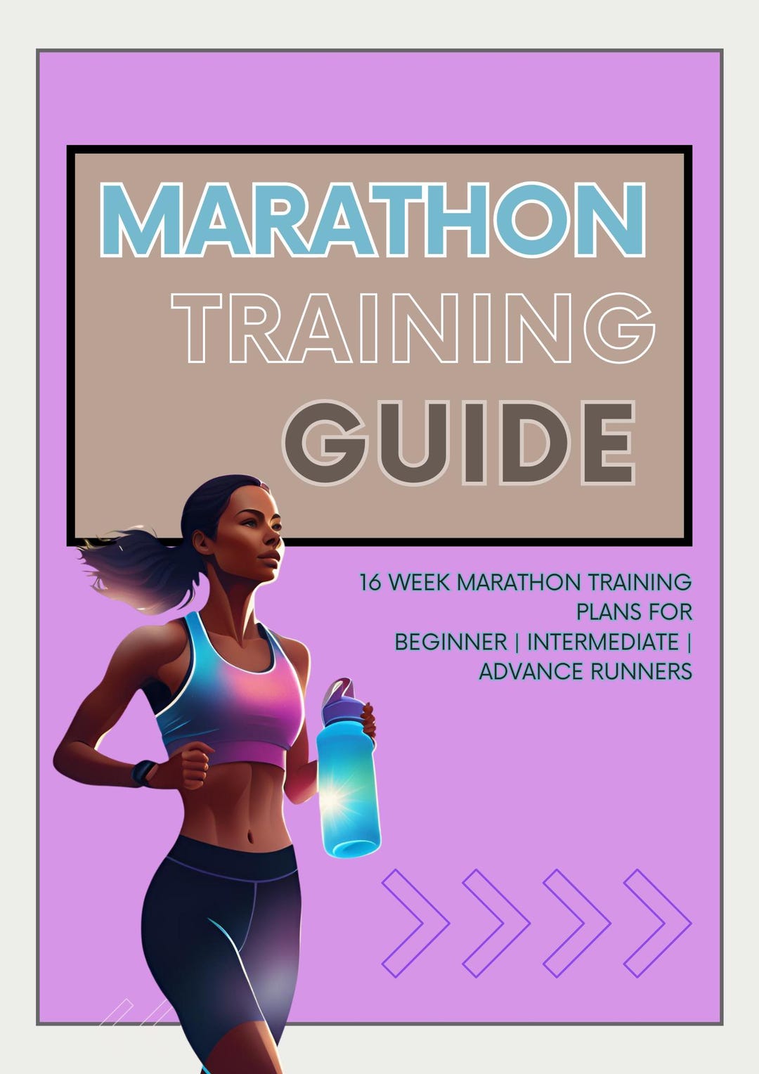 Marathon Training Plan Printable – Beginner Runner Planner PDF With 16 ...