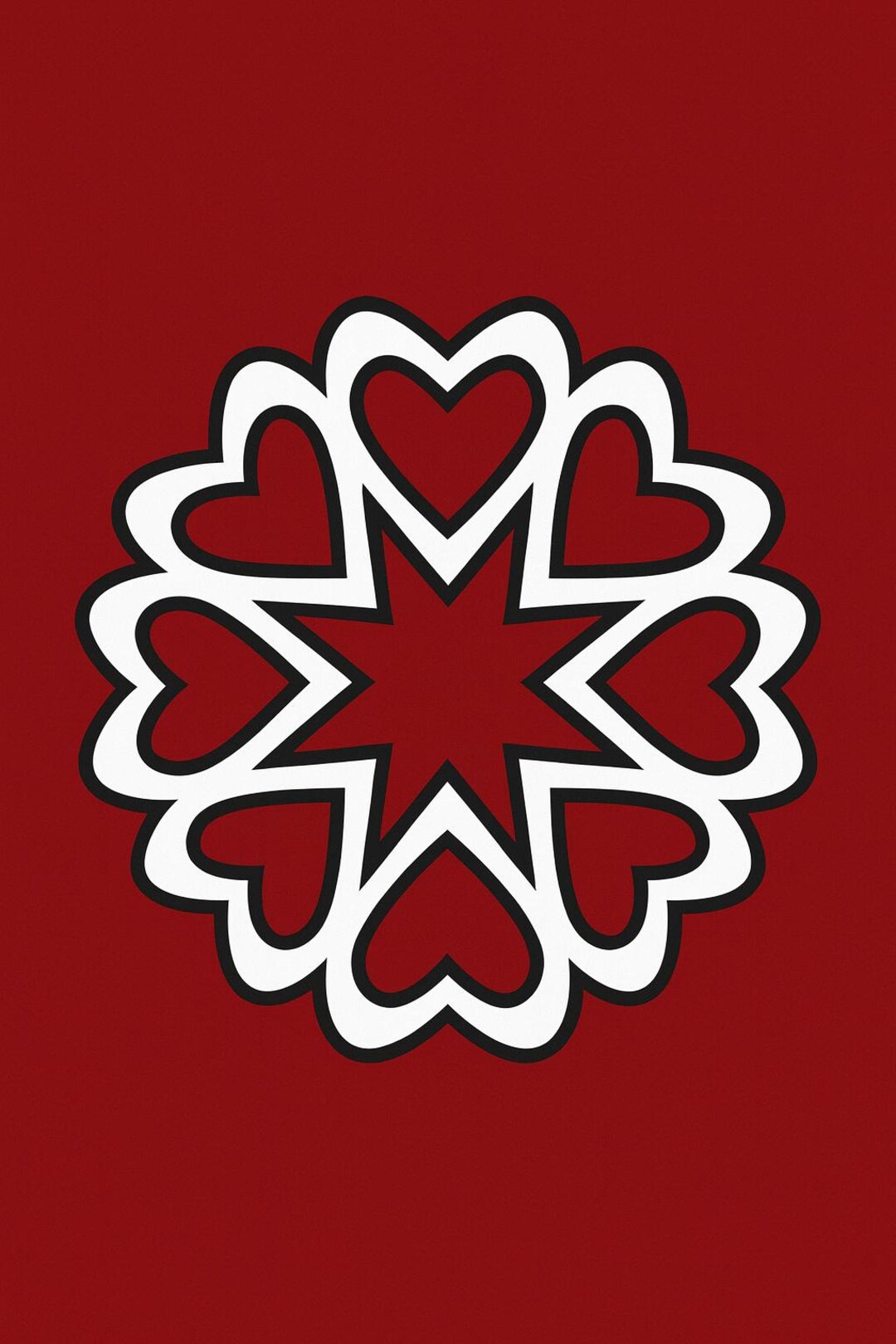 Easy Heart Snowflake Template, DIY Snowflake Cutout, Kids Crafts ...