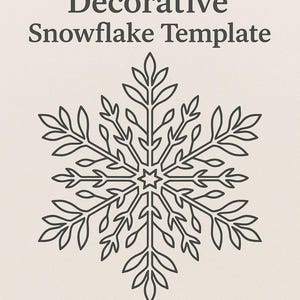 Easy Snowflake Cutout Templates Set, Pages Printable Snowflakes PDF ...