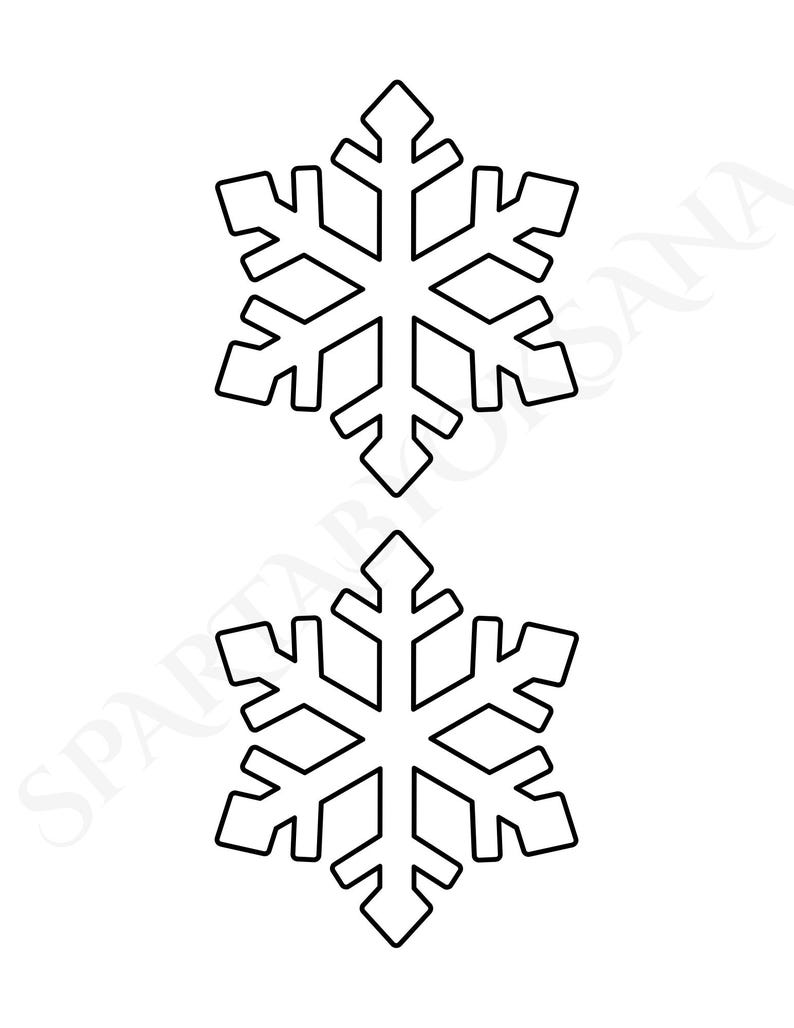 4 Und 8inch Snowflake Template, DIY Snowflake Cutout, Kids Crafts ...