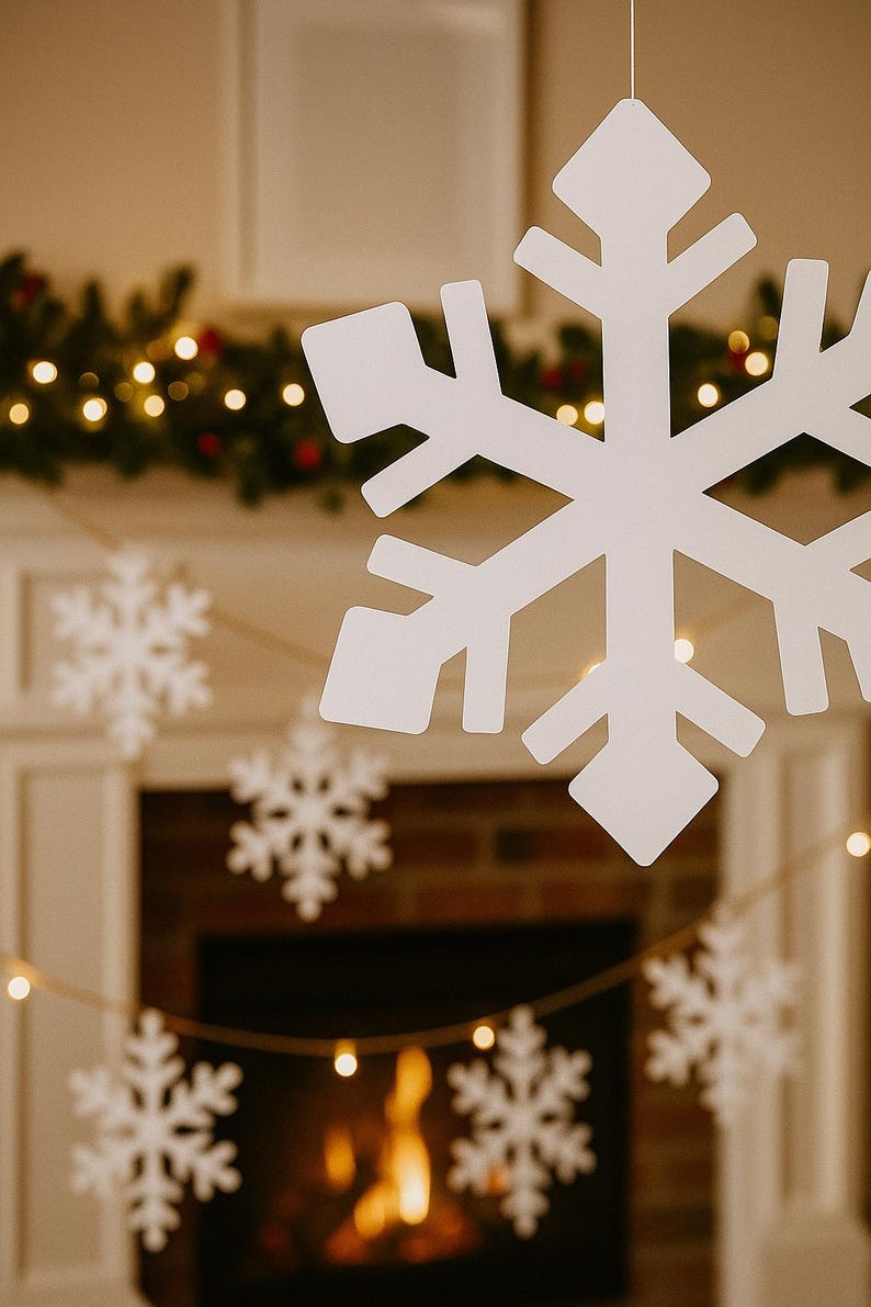 4 Und 8inch Snowflake Template, DIY Snowflake Cutout, Kids Crafts ...