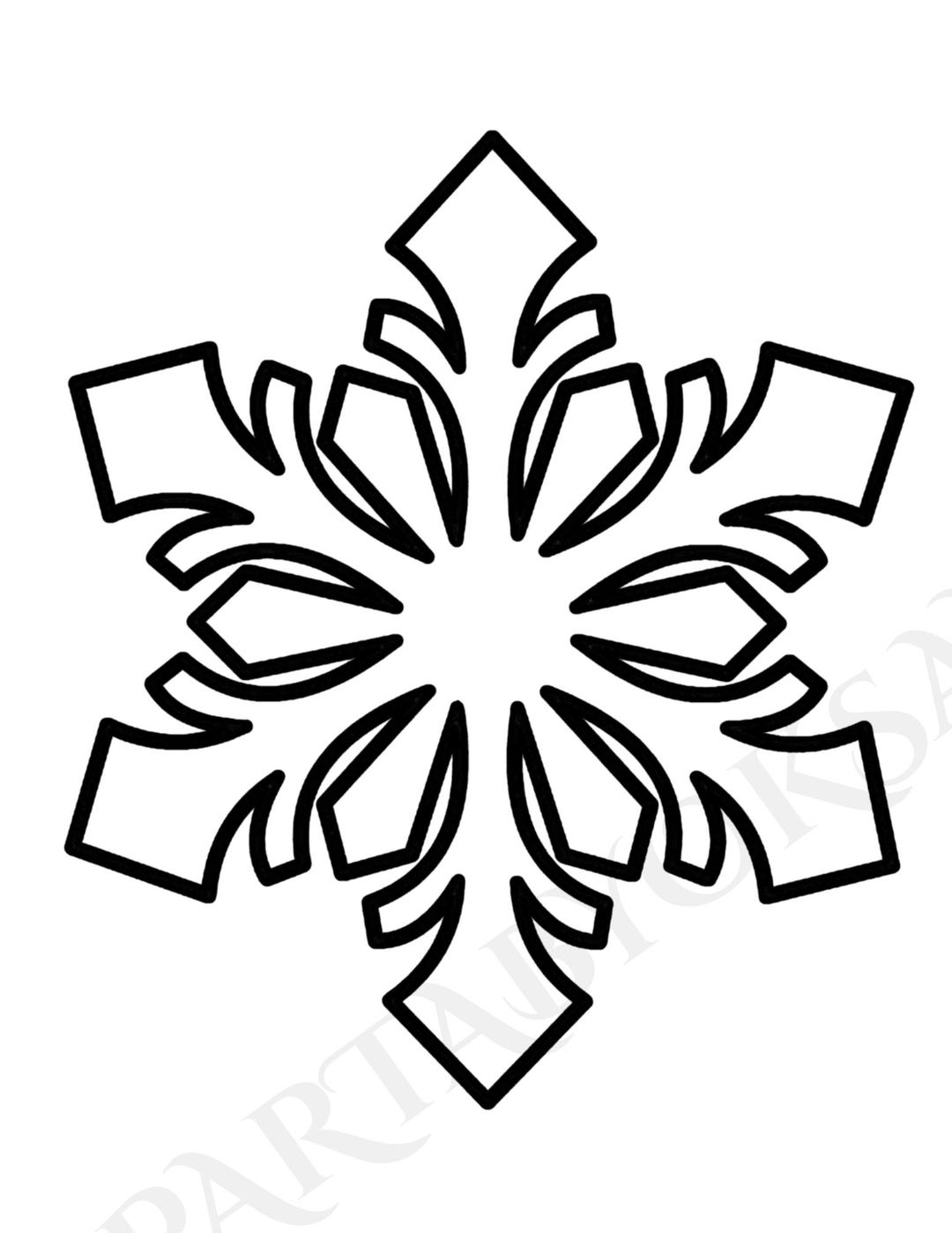 4 Und 8inch Snowflake Template, DIY Snowflake Cutout, Kids Crafts ...