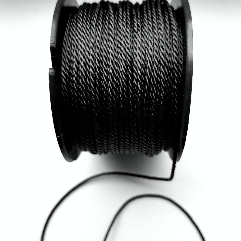 Polyester Cord 1.5 Mm /2 Mm Twisted White Black Cord Tools for - Etsy