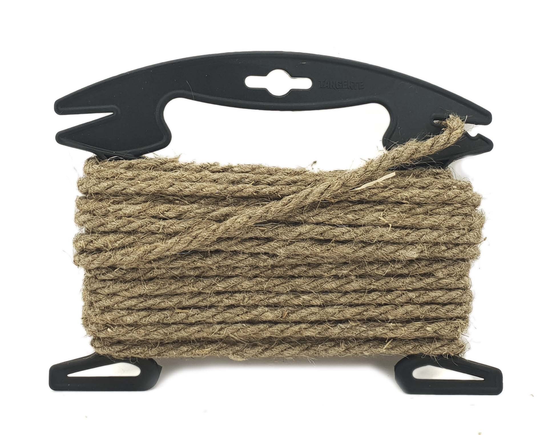 Corde en lin naturelle torsadée de 8 mm pour la fabrication de macramé ...