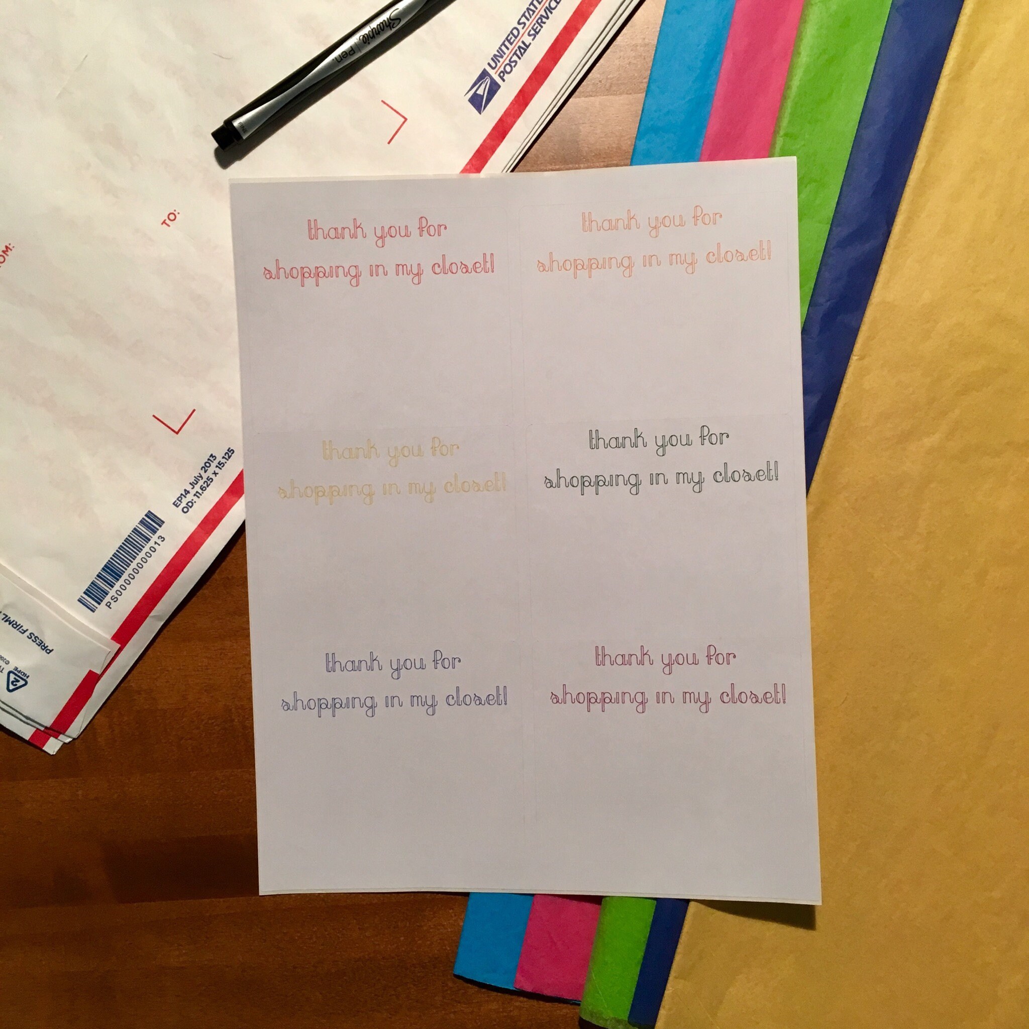 Poshmark Thank You Labels for Writing Notes to Buyers - Etsy