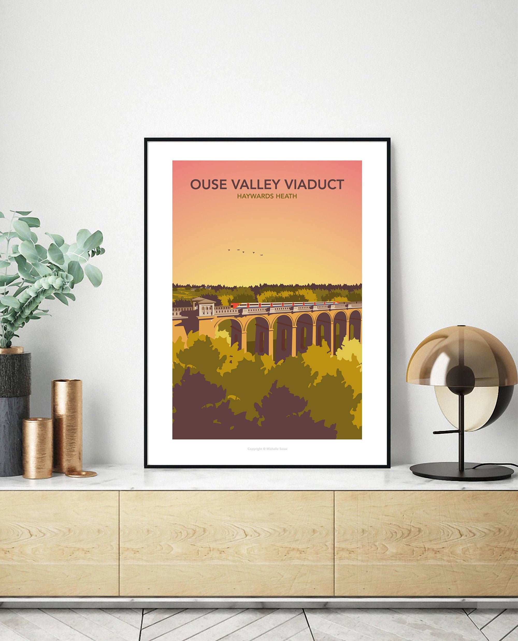 Travel Poster - Ouse Valley Viaduct Bridge, Balcombe, Haywards Heath ...