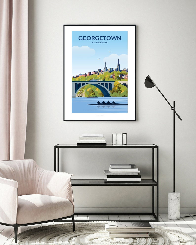 Travel Poster - Georgetown, Washington D.C., District of Columbia, USA ...