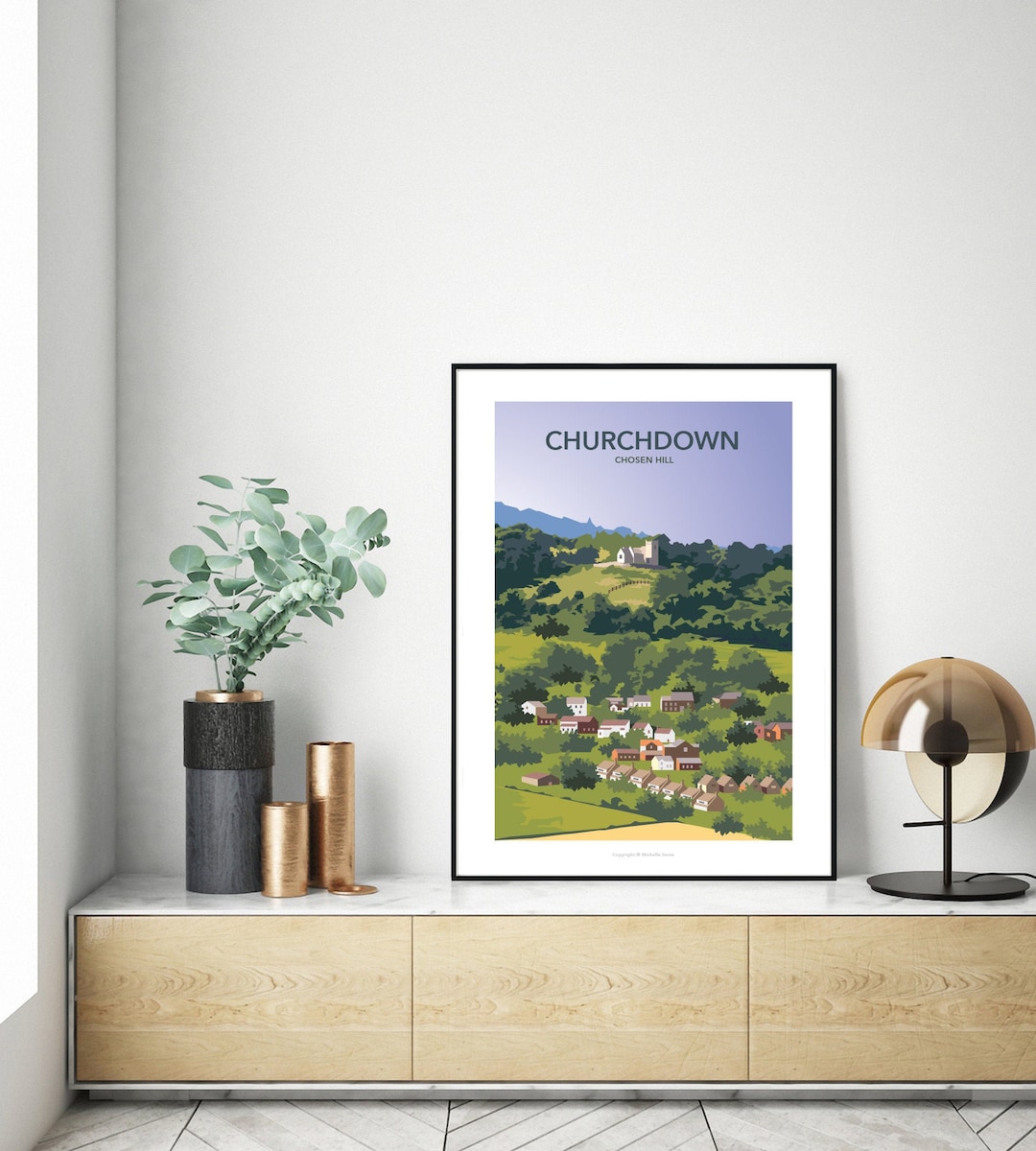 Travel Poster - Churchdown, Tewkesbury, Gloucestershire, England ...