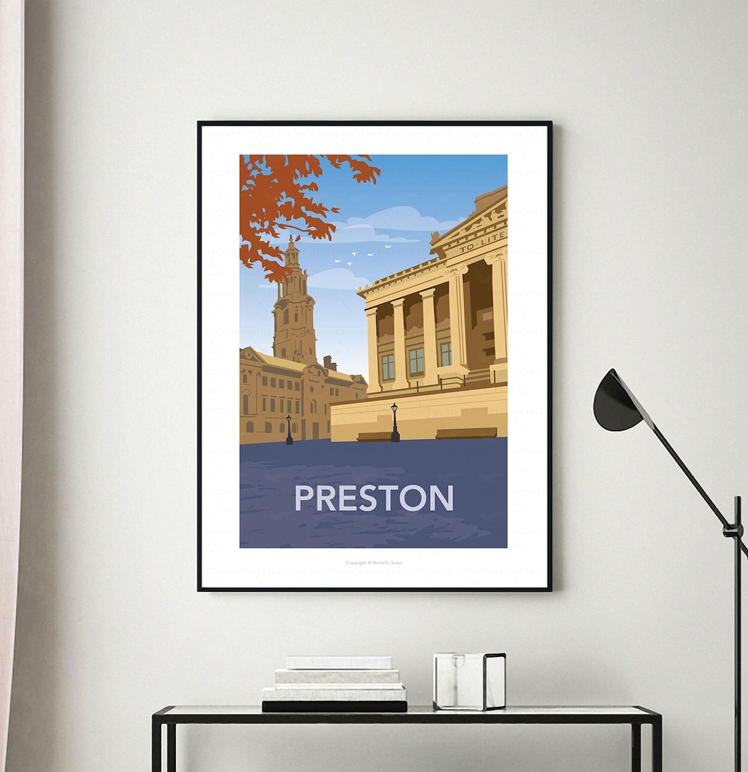 Travel Poster - Preston, Lancashire, Harris Museum & Art Gallery ...