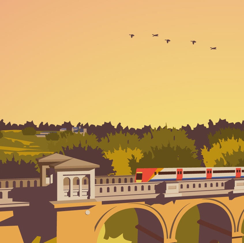 Travel Poster - Ouse Valley Viaduct Bridge, Balcombe, Haywards Heath ...