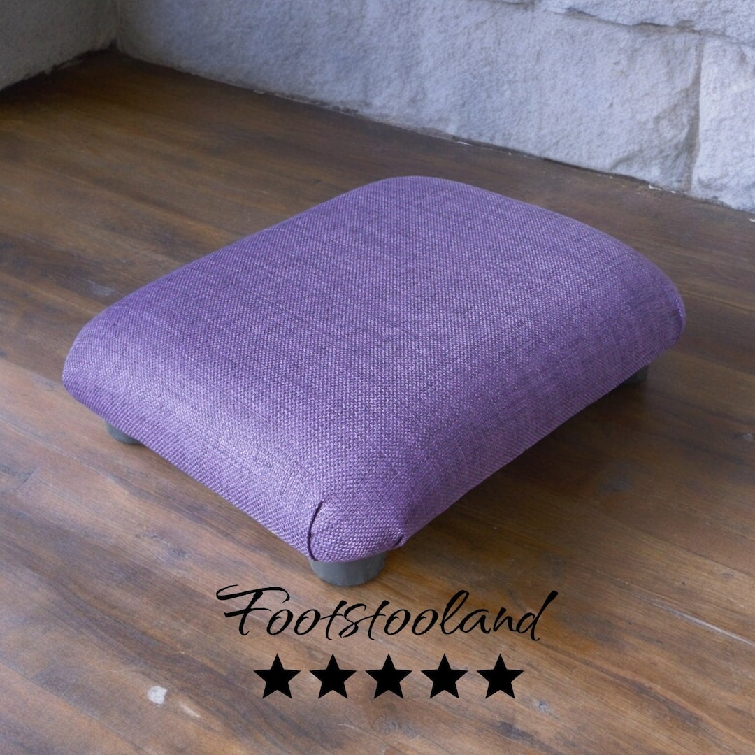 Cadburys Purple Footrest Under Desk Low Plain Footstool / 9-10 Cm Small ...