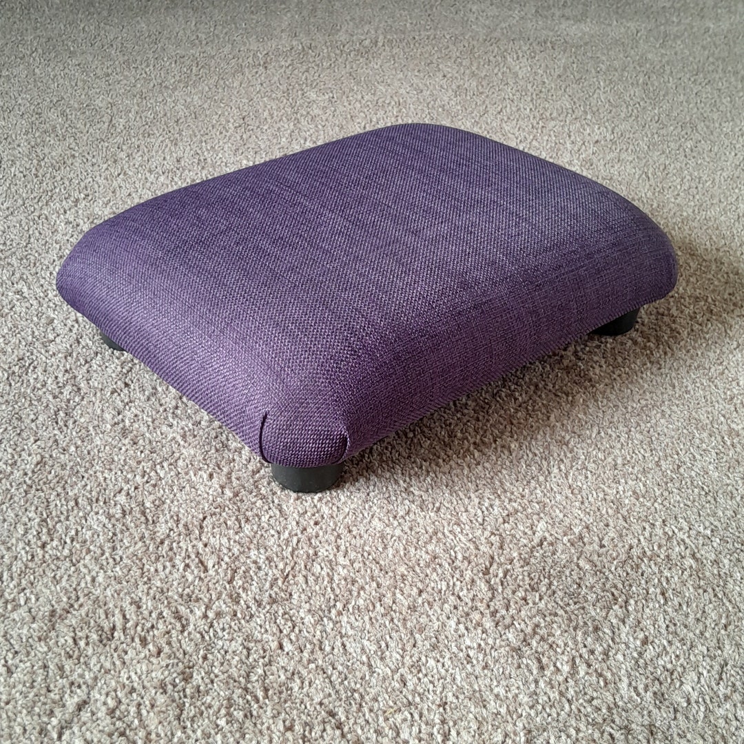 Purple Small Footstool Under Desk Low Plain Bespoke Stool / 9-10 Cm ...