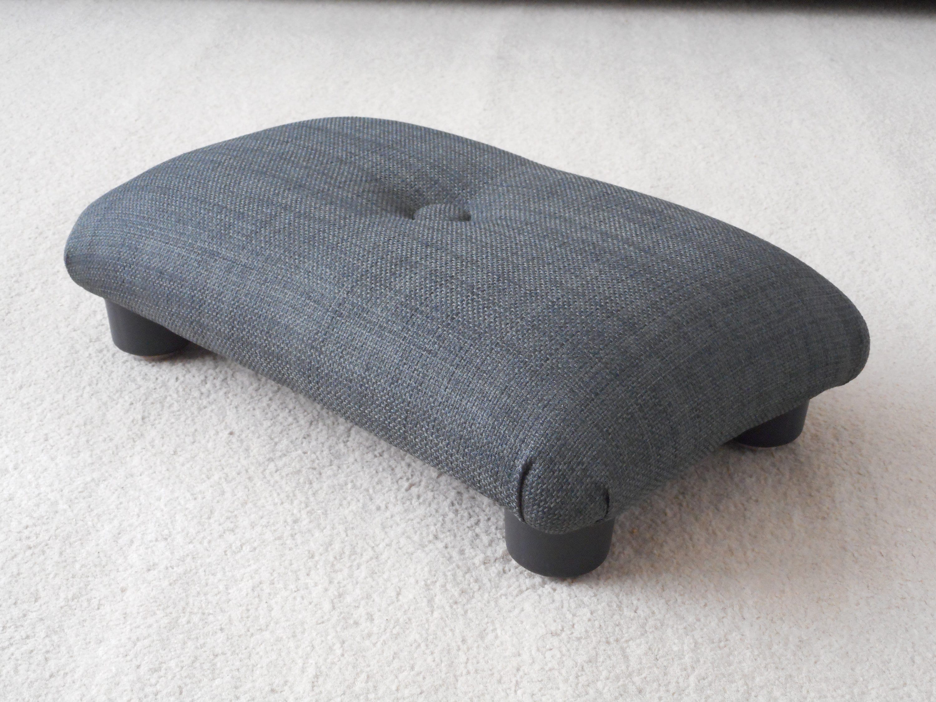 NEW Charcoal Little Stool Under Desk for the Office 9 10 Cm Height Small Upholstered Foot Stool Handmade Footstool Footrest Etsy