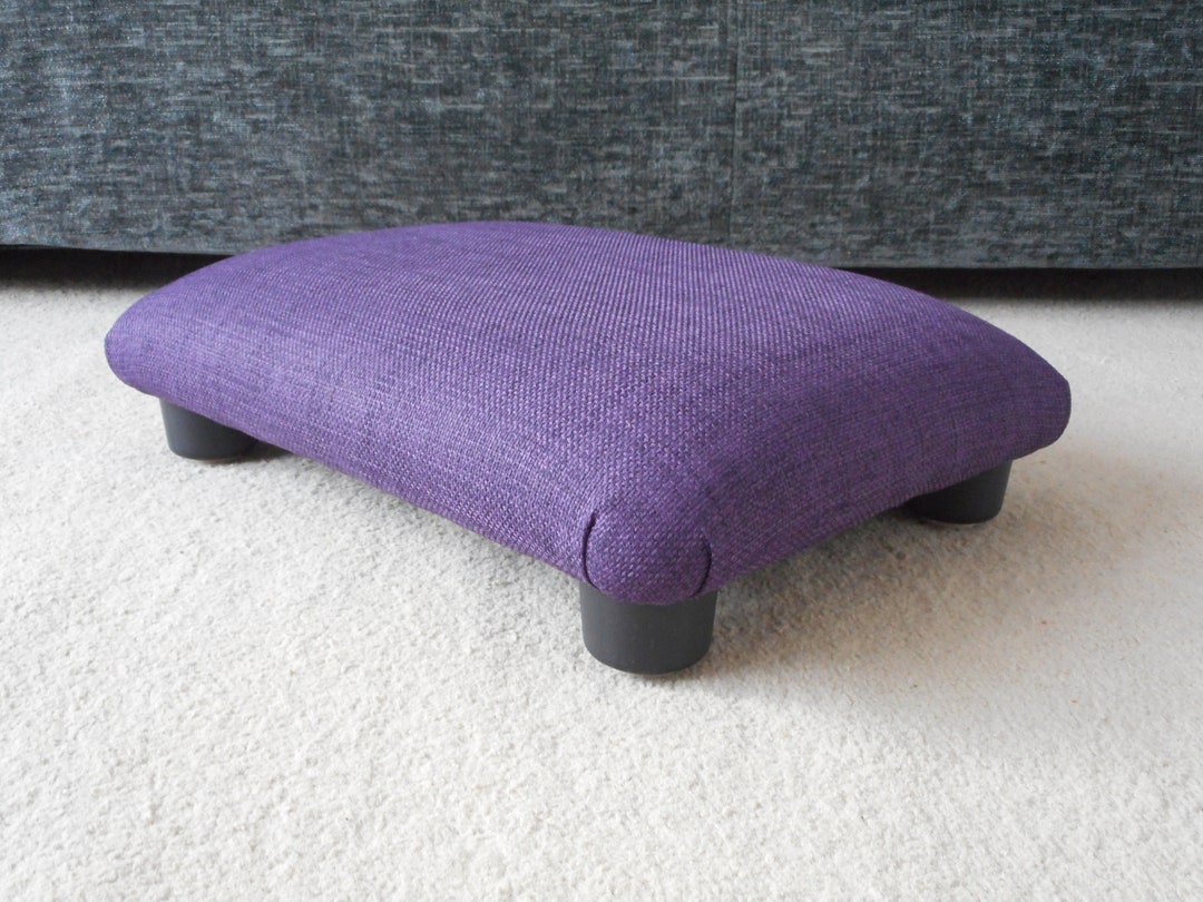 Cadburys Purple Footrest Under Desk Low Plain Footstool / 9-10 Cm Small ...