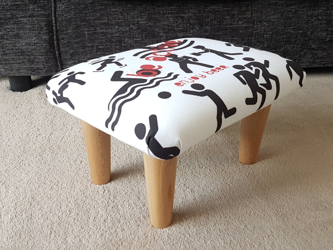 Print Custom Footstool 10-26 Cm Solid Small Stool With Wooden Feet ...