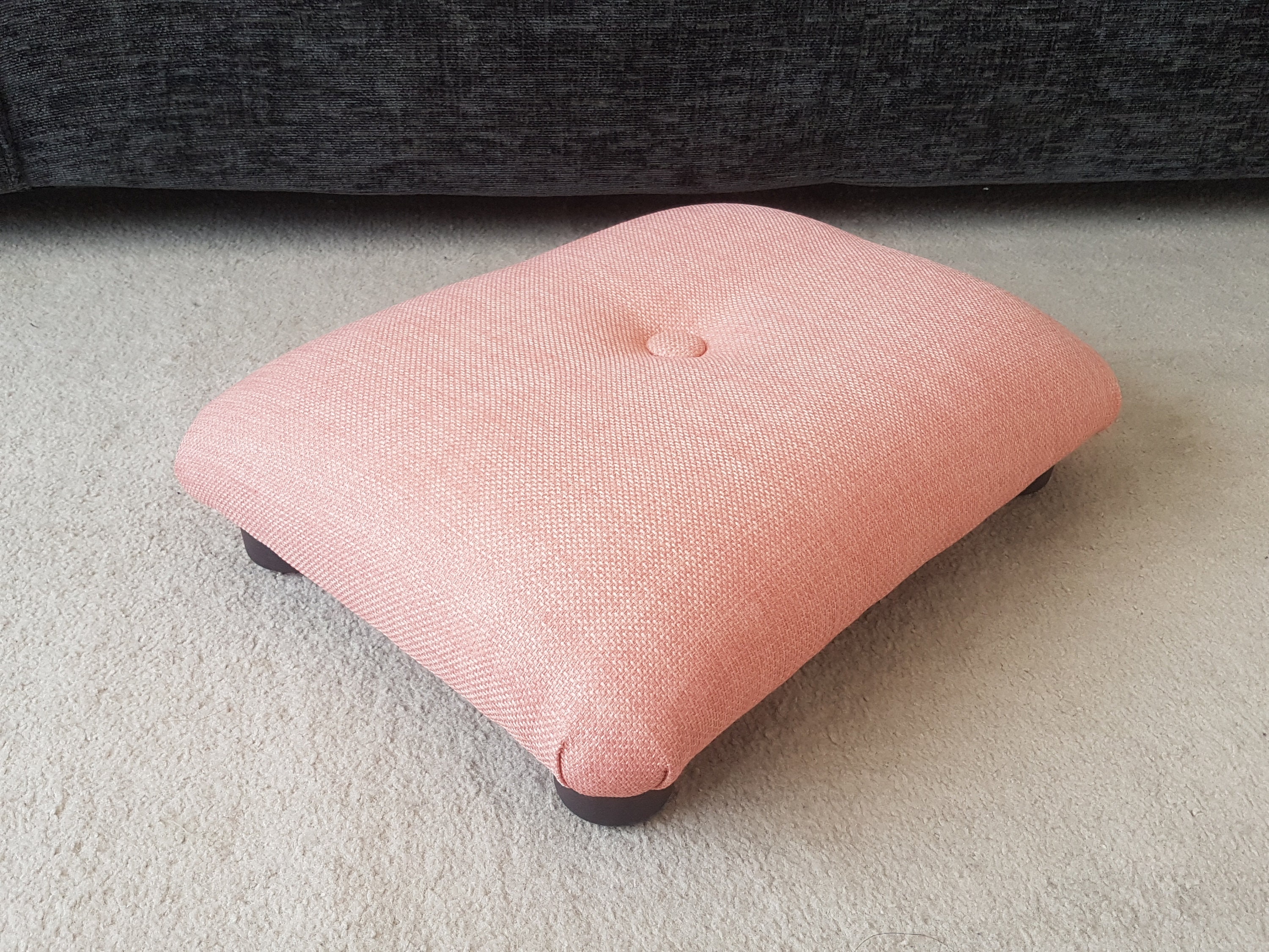 Under desk small low multicolor Footstool with button / home | Etsy