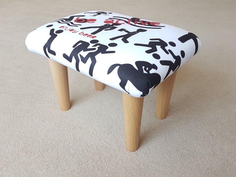 CUSTOM Photo Print Footstool 10-26 cm Solid small stool with | Etsy