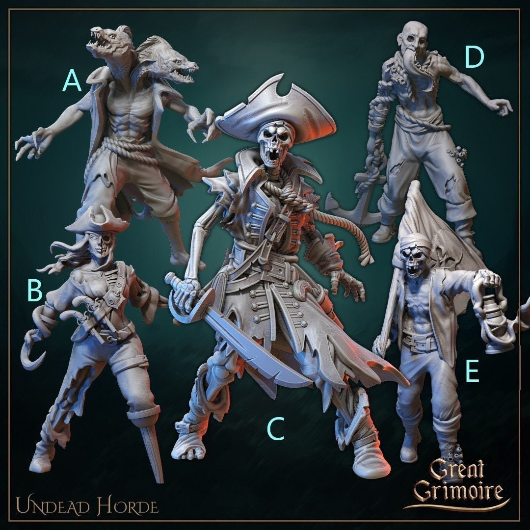 Undead Pirate Horde, Skeleton Pirate Crew Army, Undead Fighters Great ...