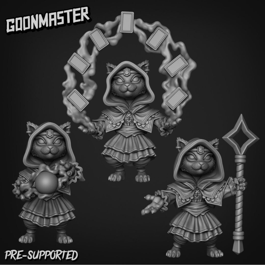 Magic Catfolk 3pk or Singles, Wizard Tabaxi, Warlock, Sorcerers goon ...