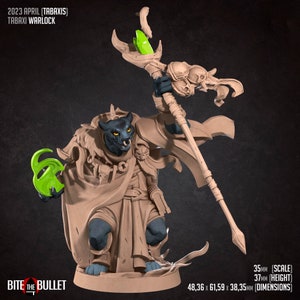 Tabaxi Warlock, Catfolk Necromancer Wizard bite the Bullet tabletop RPG ...