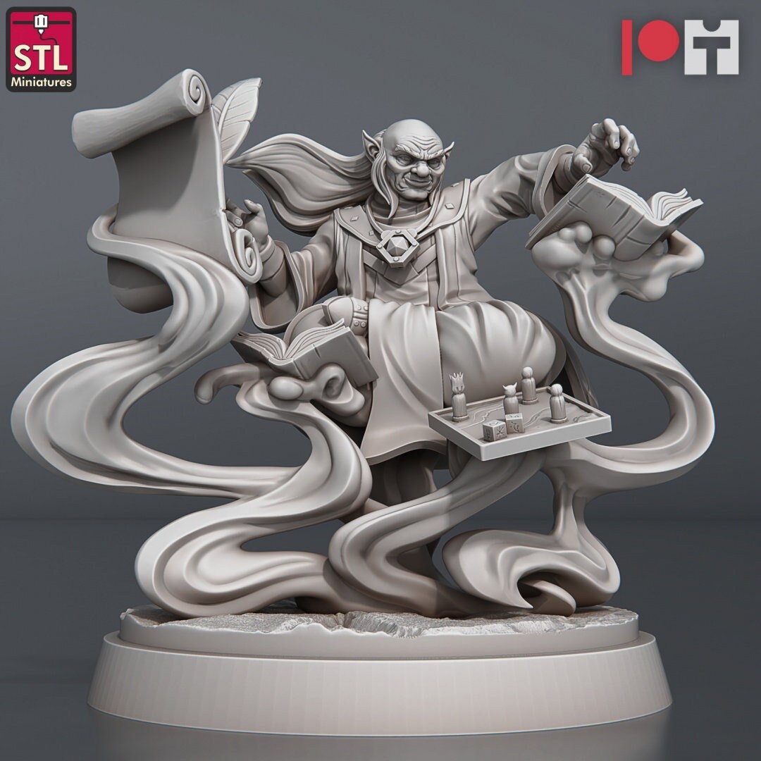 Dungeon Master Miniature, Dnd, Cartoon, Warlock, Wizard, Game Master ...