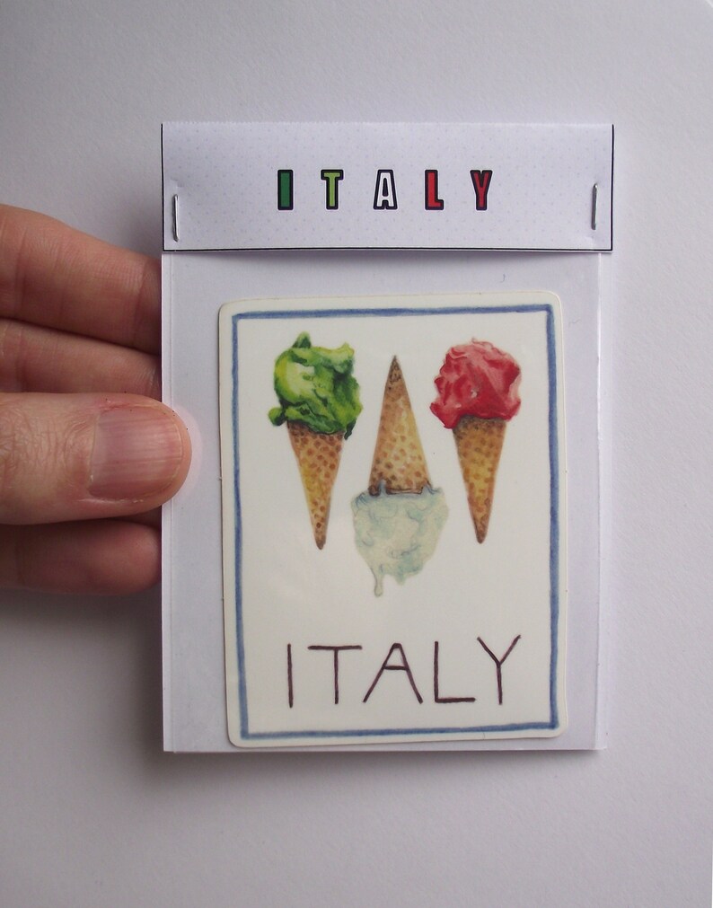 Italy Sticker - Gelato - Etsy