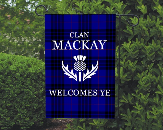 Personalized Scottish Clan Garden Welcome Flag Thistle | Etsy