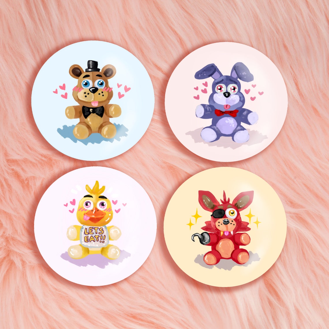 Five Nights at Freddy's - Freddy, Bonnie, Foxy, Chica - Handmade ...