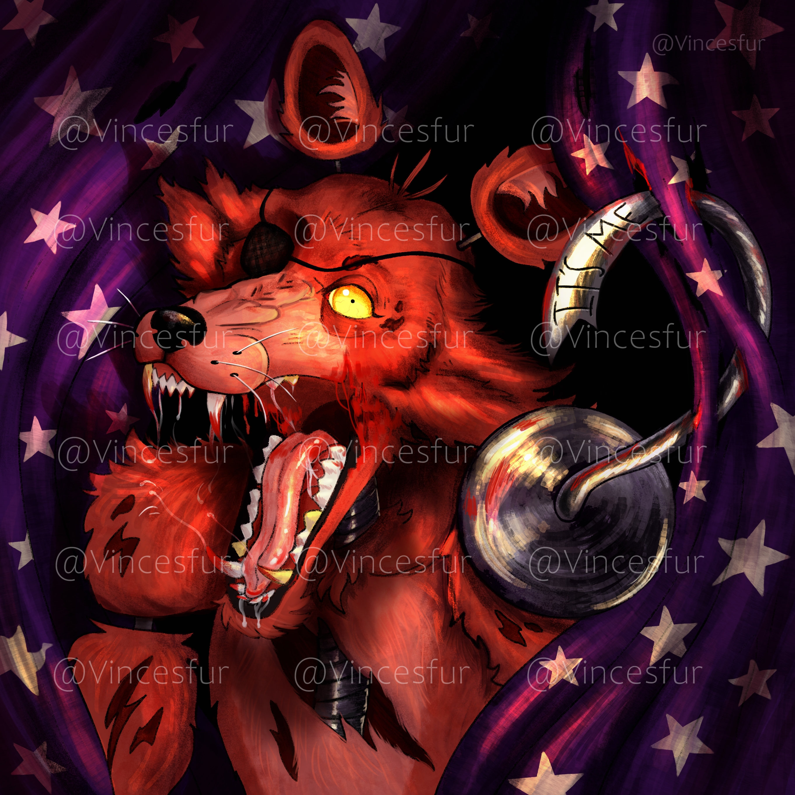 FNAF Foxy Poster 11x11 Inches - Etsy