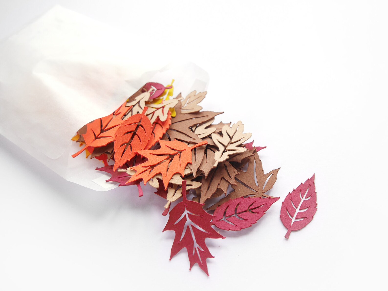 Autumn Leaves Confetti for Table Scatter Scrapbook Bullet - Etsy
