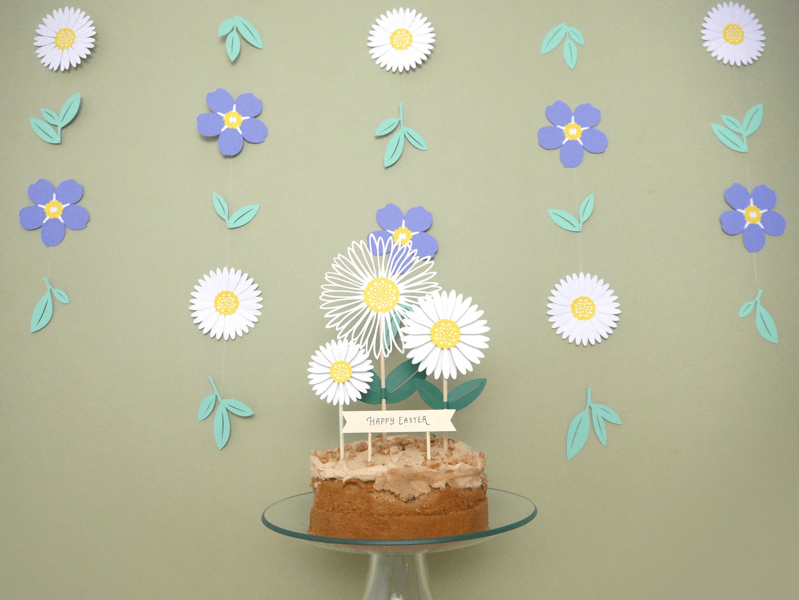 Daisy Cake Topper for Mothers Day Flower Power Cake Decoration 70s ...