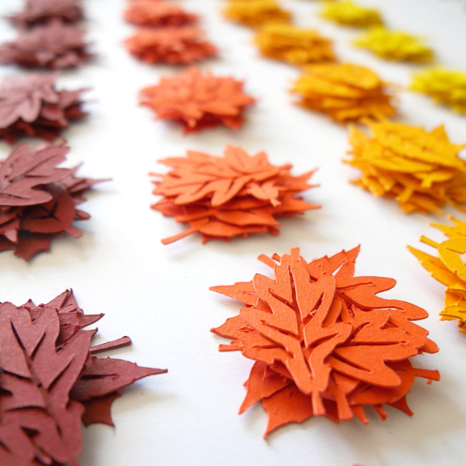 Autumn Leaves Confetti for Table Scatter Scrapbook Bullet - Etsy