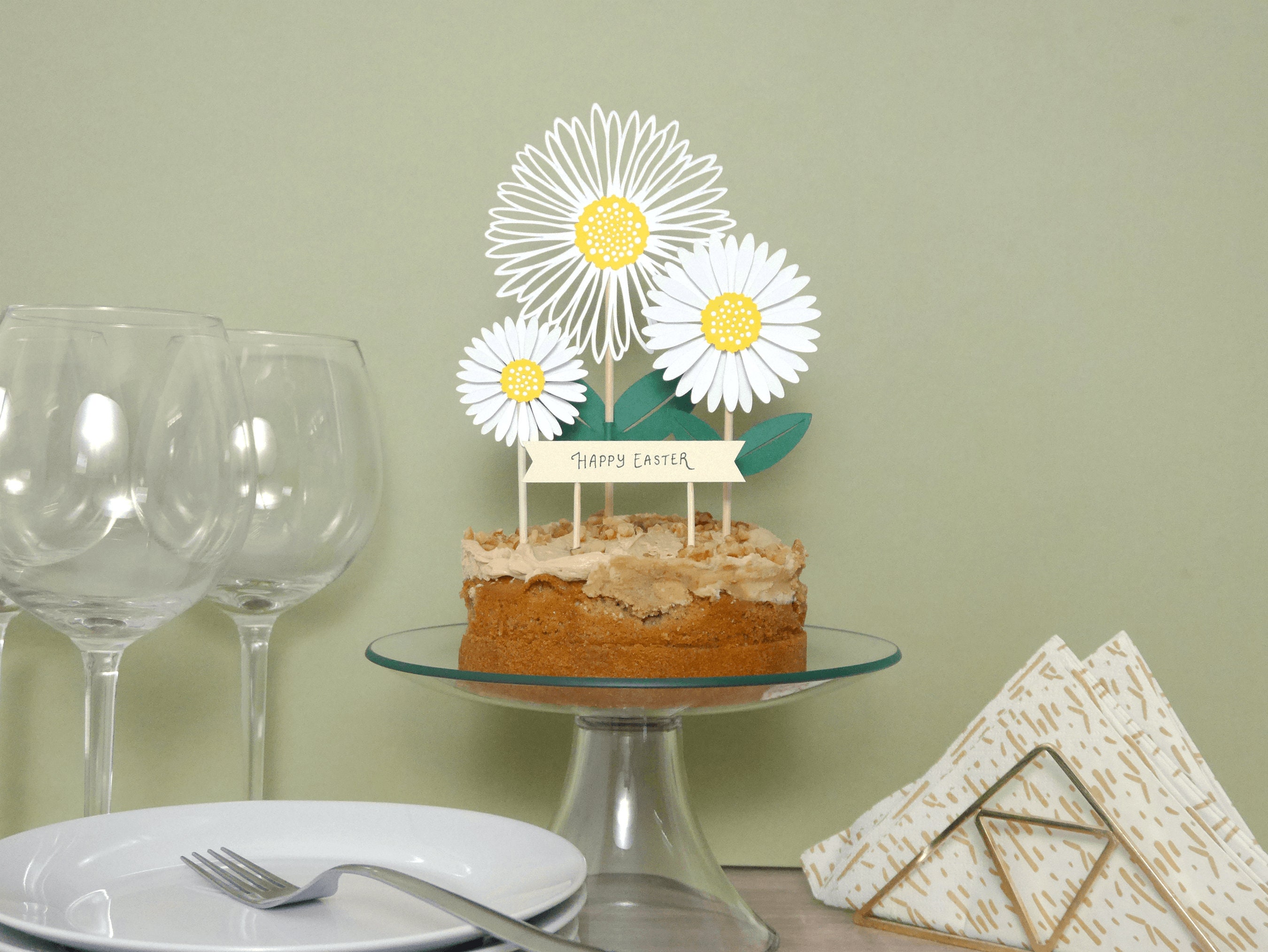 Daisy Cake Topper for Mothers Day Flower Power Cake Decoration 70s ...