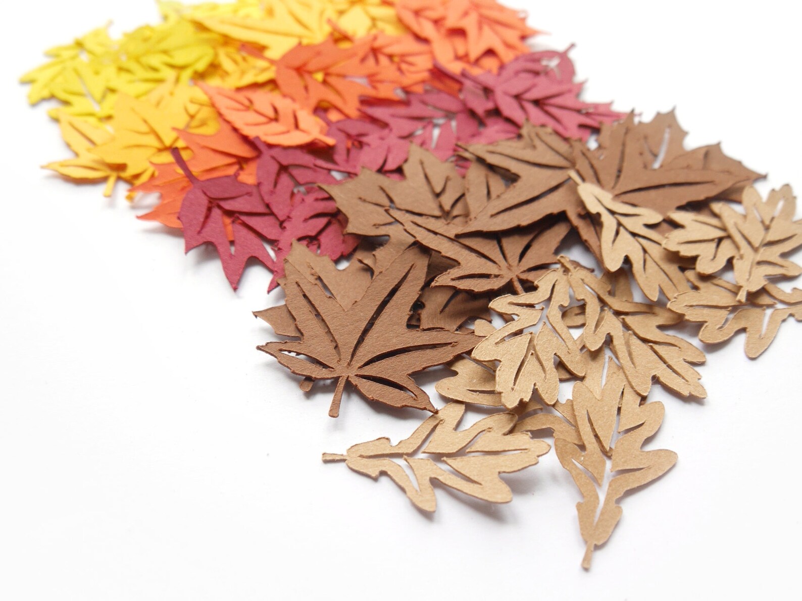 Autumn Leaves Confetti for Table Scatter Scrapbook Bullet - Etsy