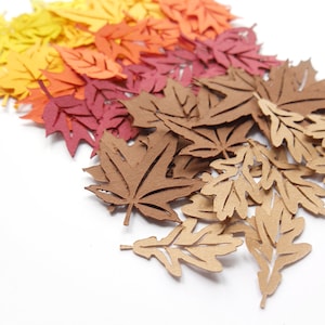 Autumn Leaves Confetti for Table Scatter, Scrapbook, Bullet Journal ...