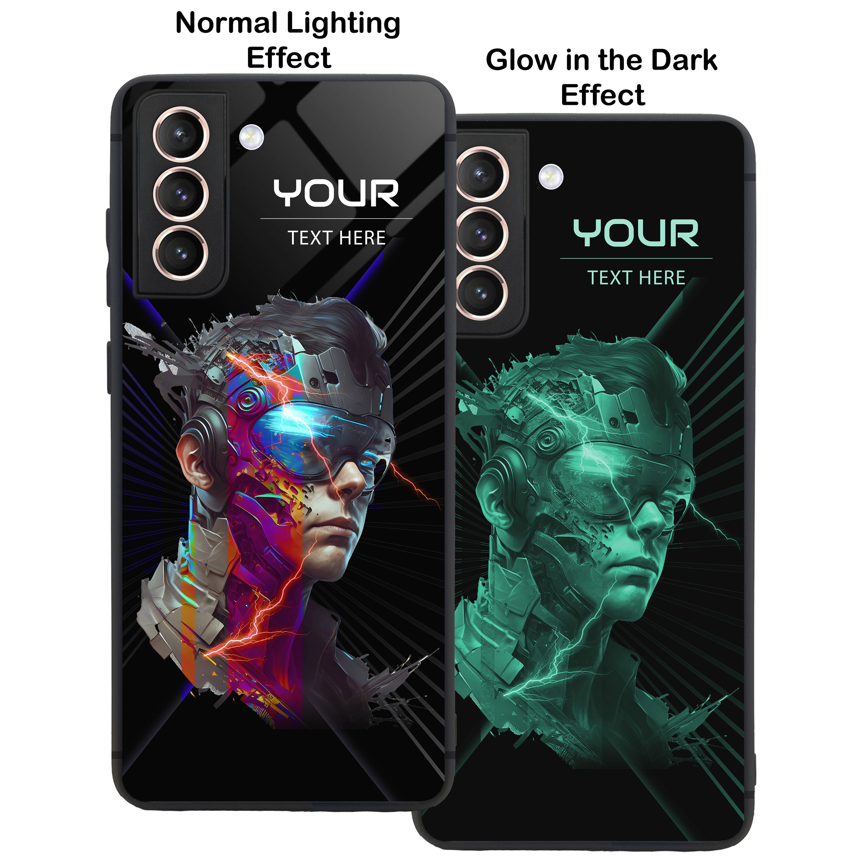 Personalised Glow in the Dark Phone Case-custom Phone Case iPhone X 11 12 13 14 Samsung S8 S9 ...