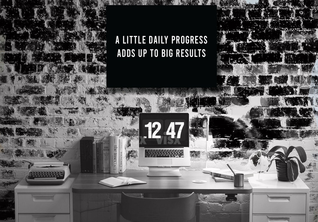 A Little Daily Progress Adds up to Big Results Motivational Canvas ...