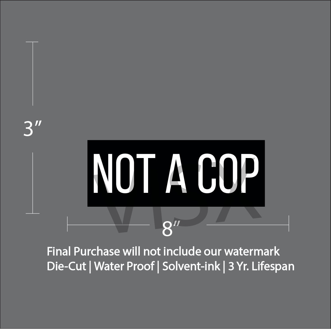 Not a Cop Bumper Sticker Interior or Exterior JDM Prank - Etsy Israel