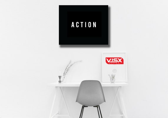 Action Definition Word Bold Motivational Canvas or Poster - Etsy