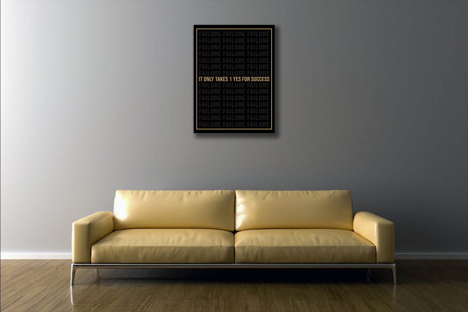 It Only Takes 1 One Yes for Success Motivational Canvas or Poster Print ...