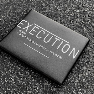 Execution Verb Motivational Canvas or POSTER Print Quote Verb ...