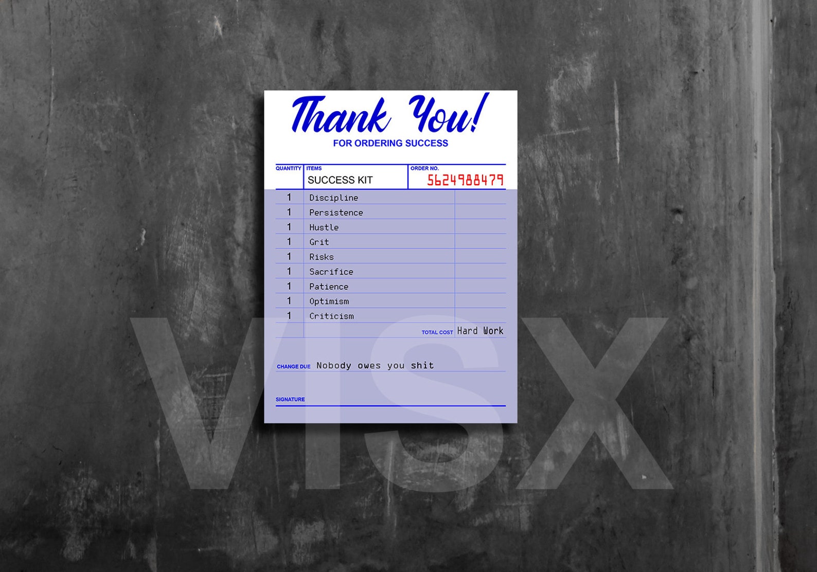 Thank You Receipt Canvas or POSTER Print Quote Verb Definition | Etsy