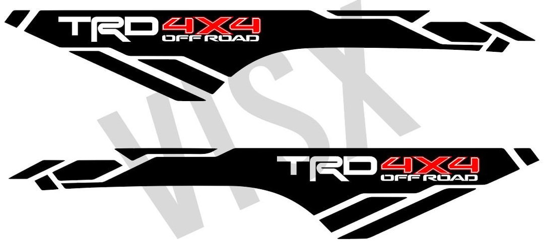 X2 TRD 4x4 Off-road Vinyl Decals for 2013-2019 Toyota Tacoma Bed Side ...