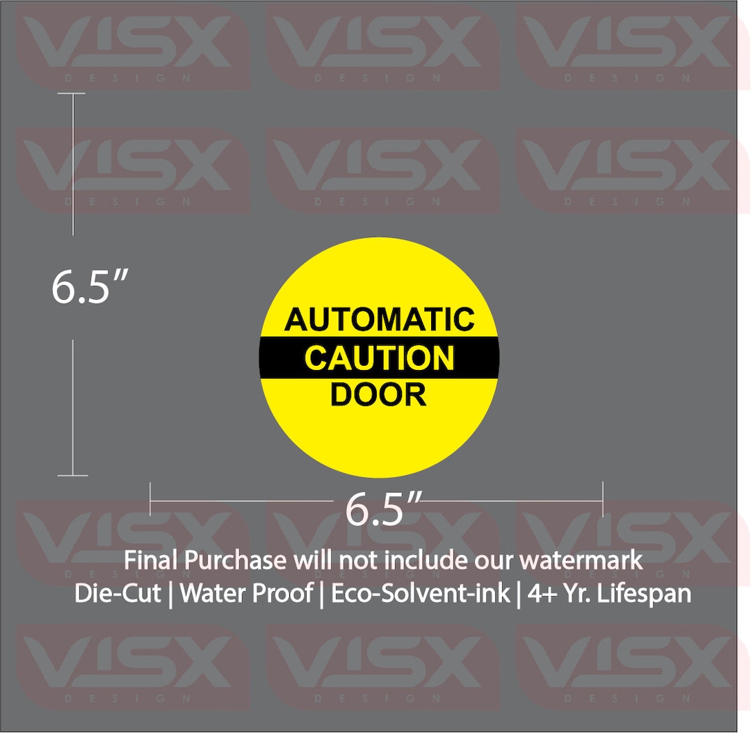 Automatic Door Caution Bumper Sticker Interior or Exterior JDM Prank ...
