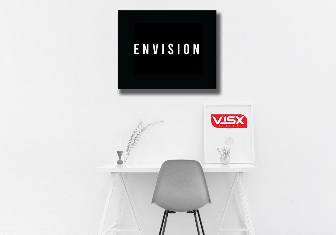 Envision Goals Dreams Motivational Canvas or Poster Print JDM Hustle ...