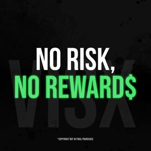 No Risk No Reward | Instant Digital Download | Print | Wallpaper ...