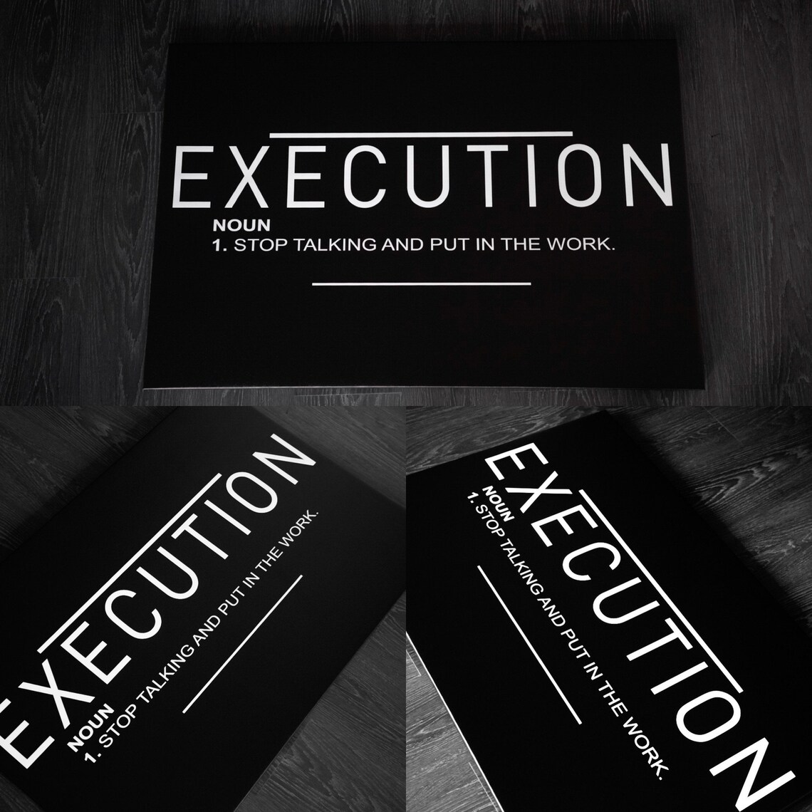 Execution Verb Motivational Canvas or POSTER Print Quote Verb | Etsy